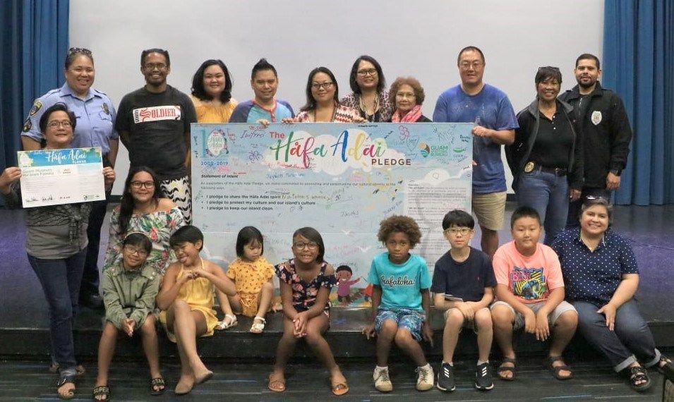 Guam Museum's Ha'anen Familia Safety Event participants take the Hafa ...