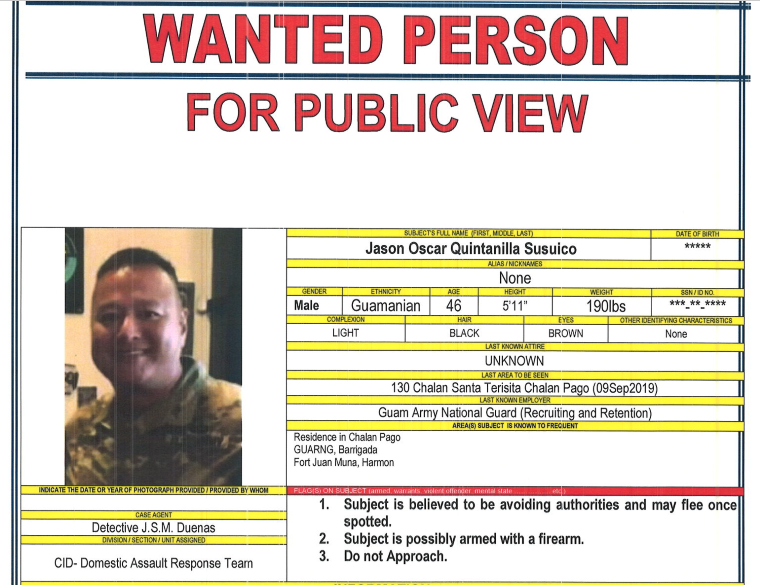 Guard recruiter Jason Susuico wanted for questioning in criminal sexual ...