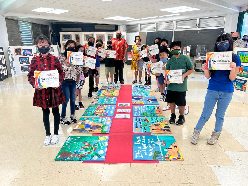 GATE students create signs to maintain clean Guam beaches - KUAM.com ...