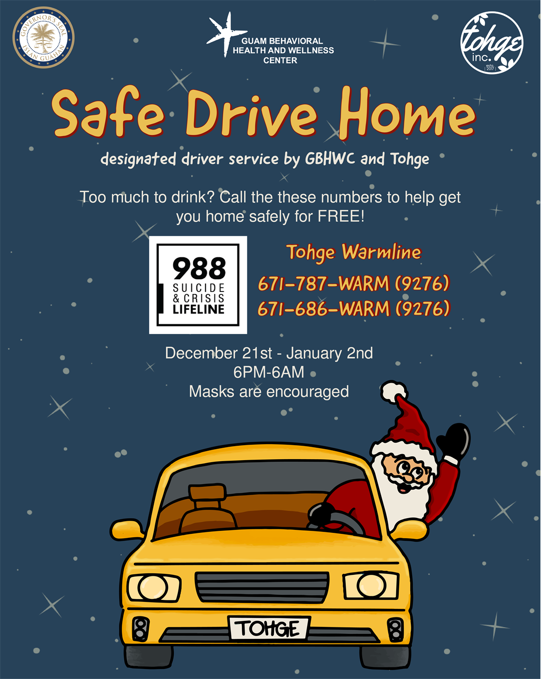 Safe Drive Home offering designated drivers over the holidays - KUAM ...