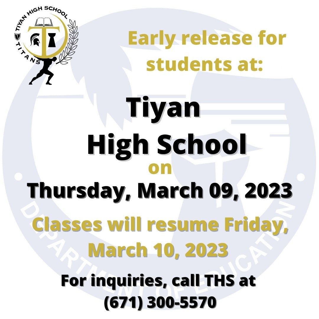 Students in Tiyan to be released early due to water issues - KUAM.com ...