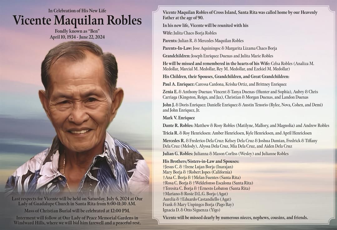 Vicente Maquilan Robles - KUAM.com- KUAM News: On Air. Online. On Demand.