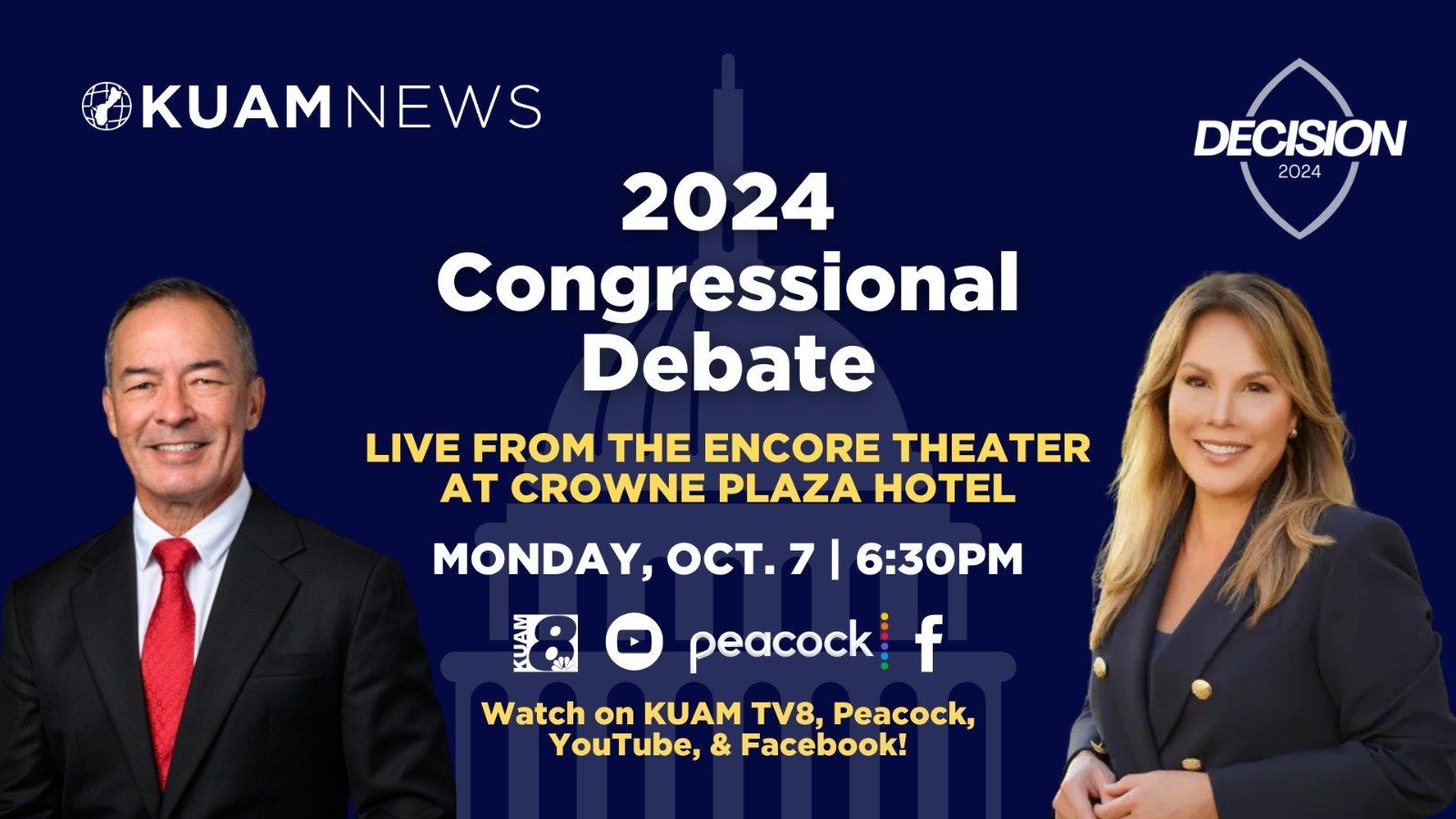 KUAM News 2024 Congressional Debate is tonight - KUAM.com- KUAM News: On Air. Online. On Demand.