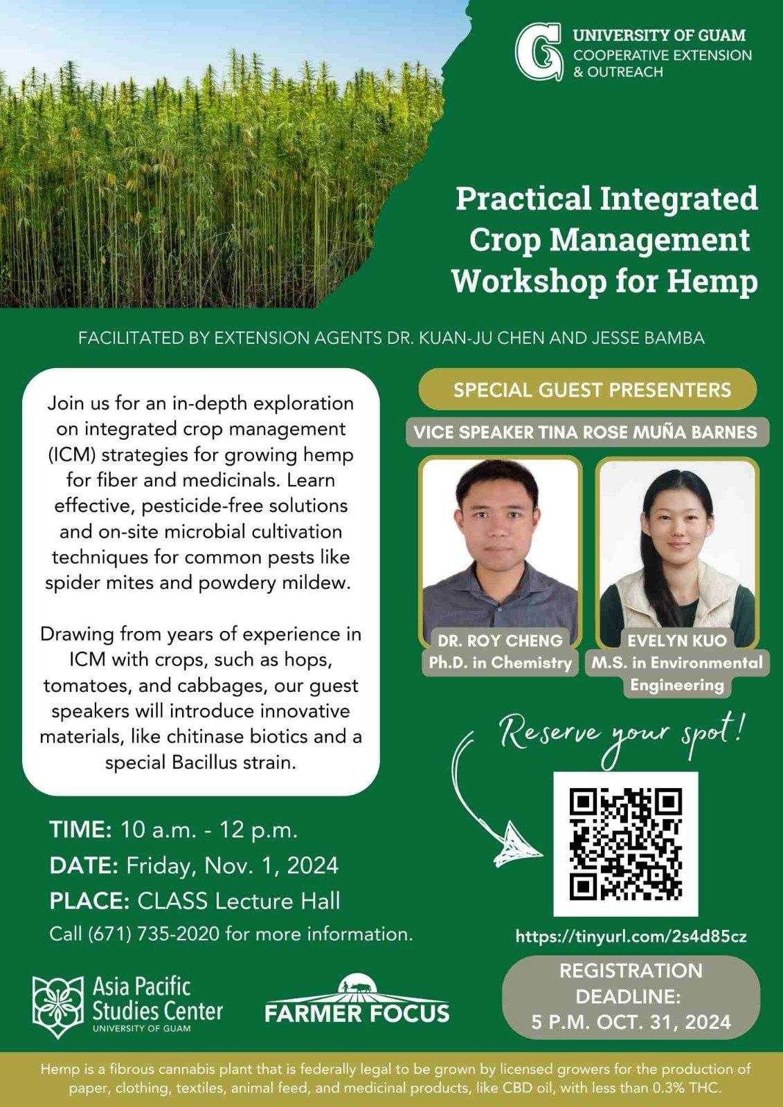 Agriculture experts talk sustainable management of hemp crops at ...