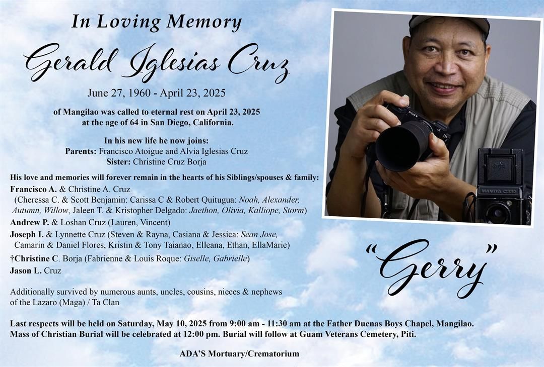 Gerald Cruz - KUAM.com- KUAM News: On Air. Online. On Demand.