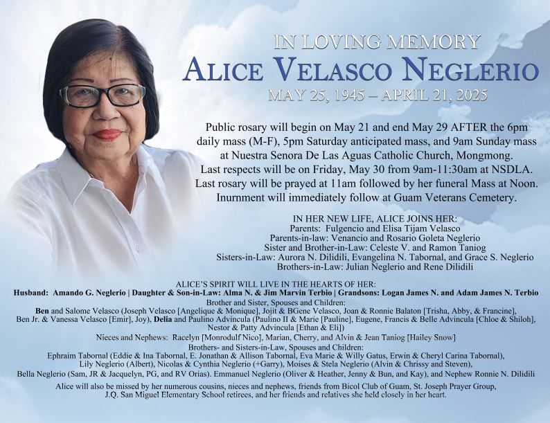 Alice Velasco Neglerio - KUAM.com- KUAM News: On Air. Online. On Demand.