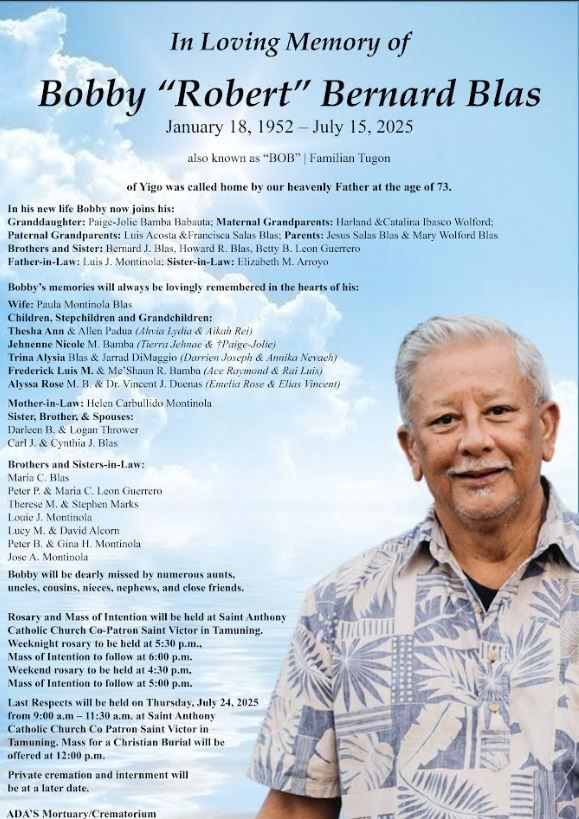 Death, Funeral & Burial Announcements - KUAM.com- KUAM News: On Air ...