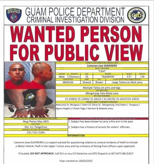 WANTED: Police search for man wanted for questioning - KUAM.com- KUAM ...